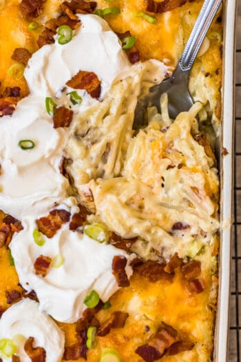 Loaded Hash Brown Potato Casserole Recipe - The Cookie Rookie®