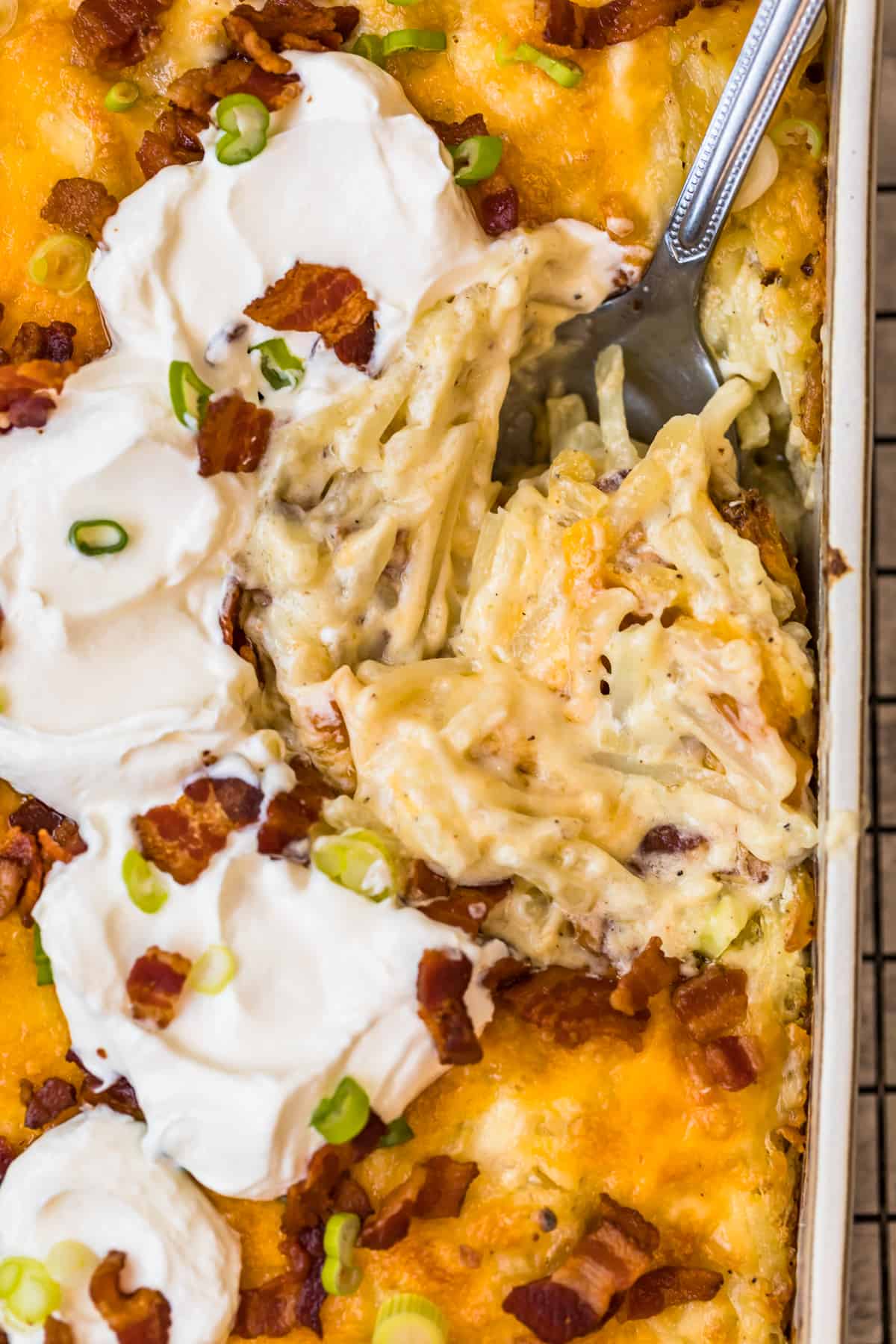 Loaded Hash Brown Potato Casserole - The Cookie Rookie®
