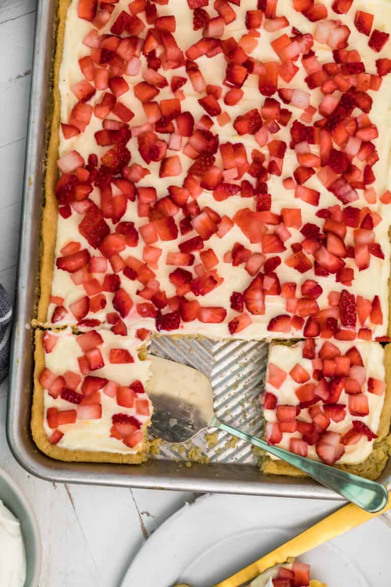 Strawberry Lemonade Sugar Cookie Bars - The Cookie Rookie®