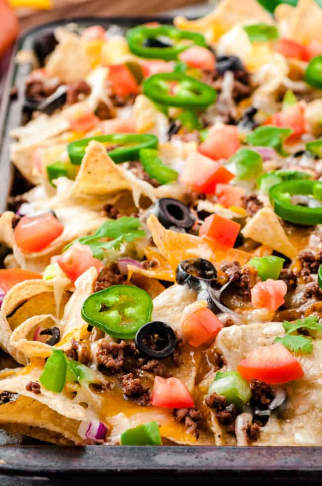 Beef Sheet Pan Nachos Recipe - The Cookie Rookie®