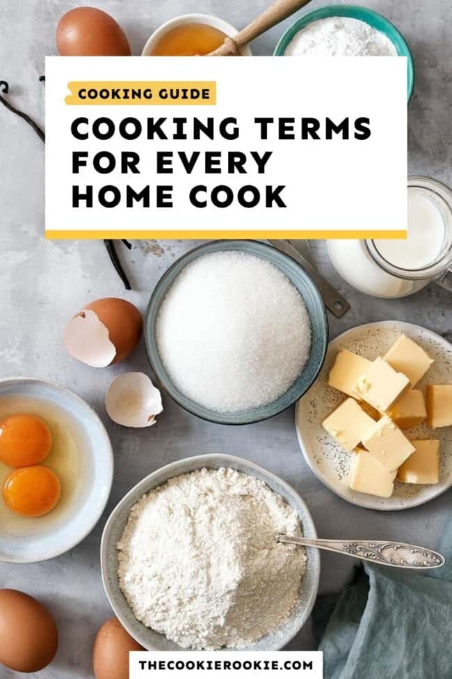 Cooking Terms Definitions For Home Cooks The Cookie Rookie Cooking Terms Definitions For Home Cooks The Cookie Rookie