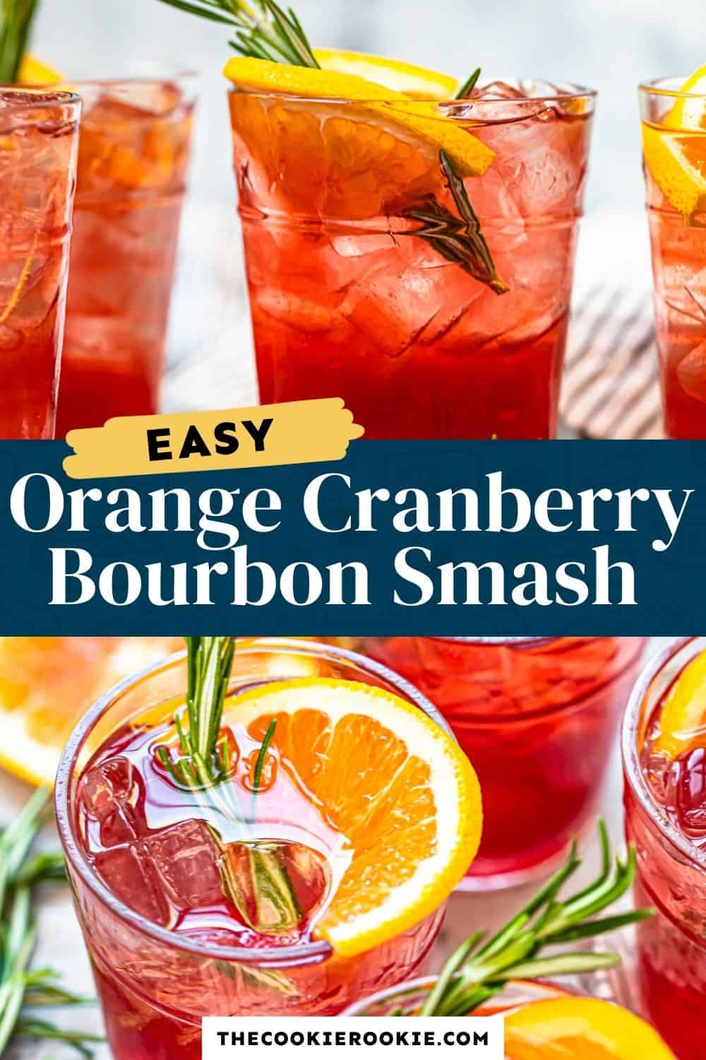 Cranberry Bourbon Smash Recipe - The Cookie Rookie®