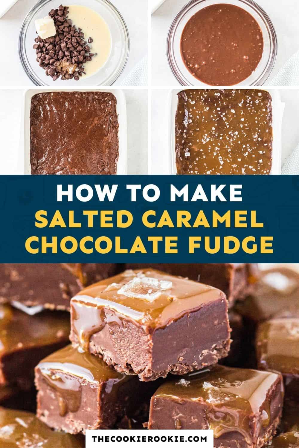 Salted Caramel Chocolate Fudge Recipe - The Cookie Rookie® Salted Caramel Chocolate Fudge Recipe - The Cookie Rookie®