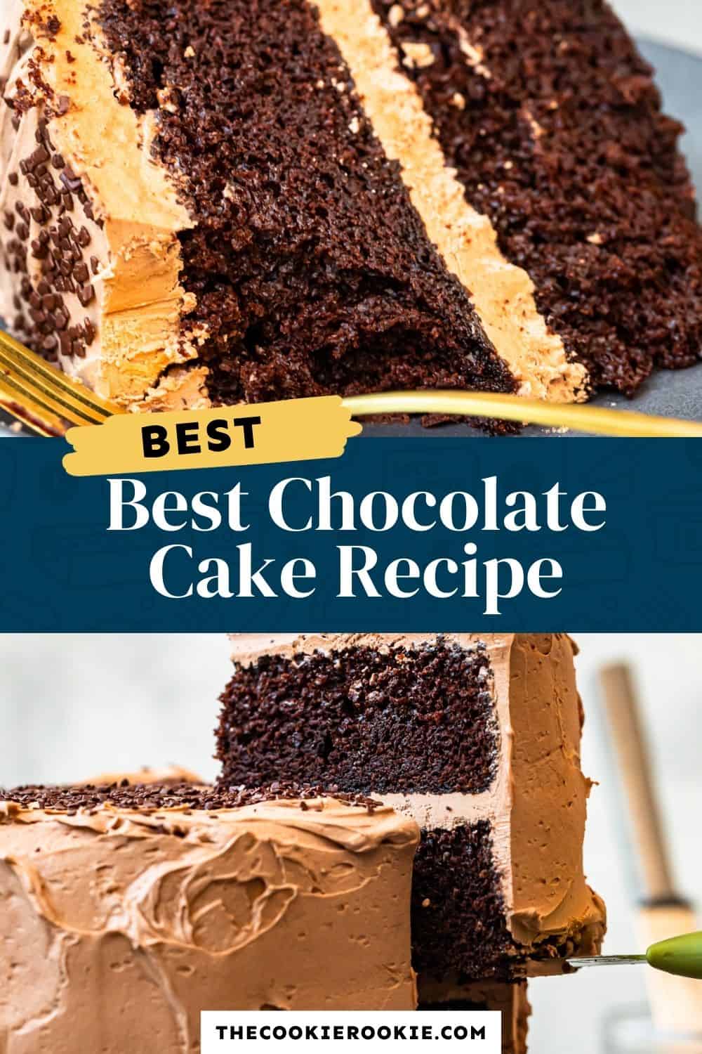 Chocolate Cake with Chocolate Frosting Recipe - The Cookie Rookie®