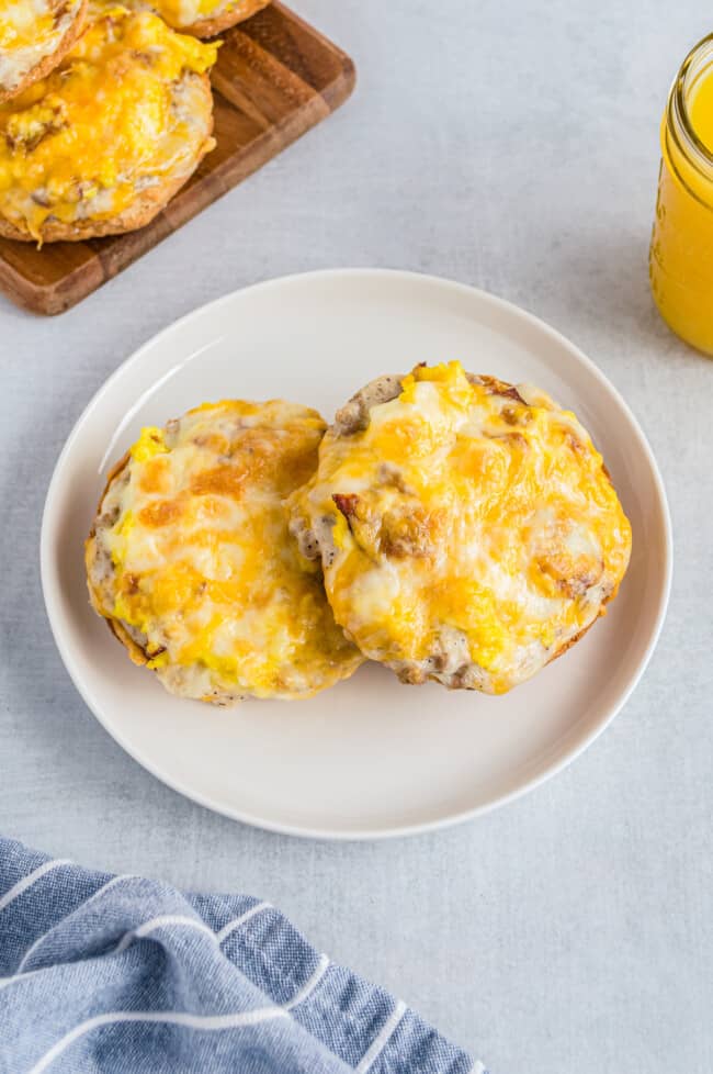 English Muffin Breakfast Pizza Recipe - The Cookie Rookie®