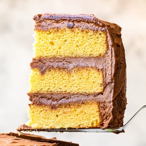 Yellow Cake with Milk Chocolate Buttercream Recipe - The Cookie Rookie®