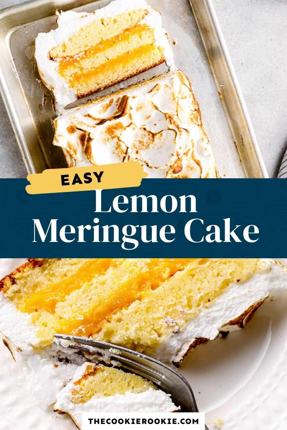 Lemon Meringue Cake Recipe - The Cookie Rookie®