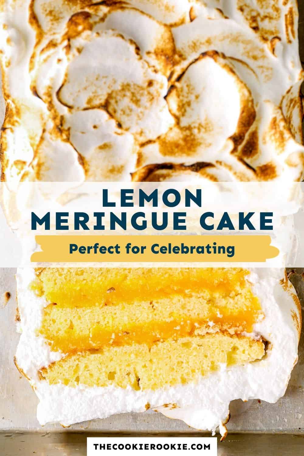 Lemon Meringue Cake Recipe - The Cookie Rookie®