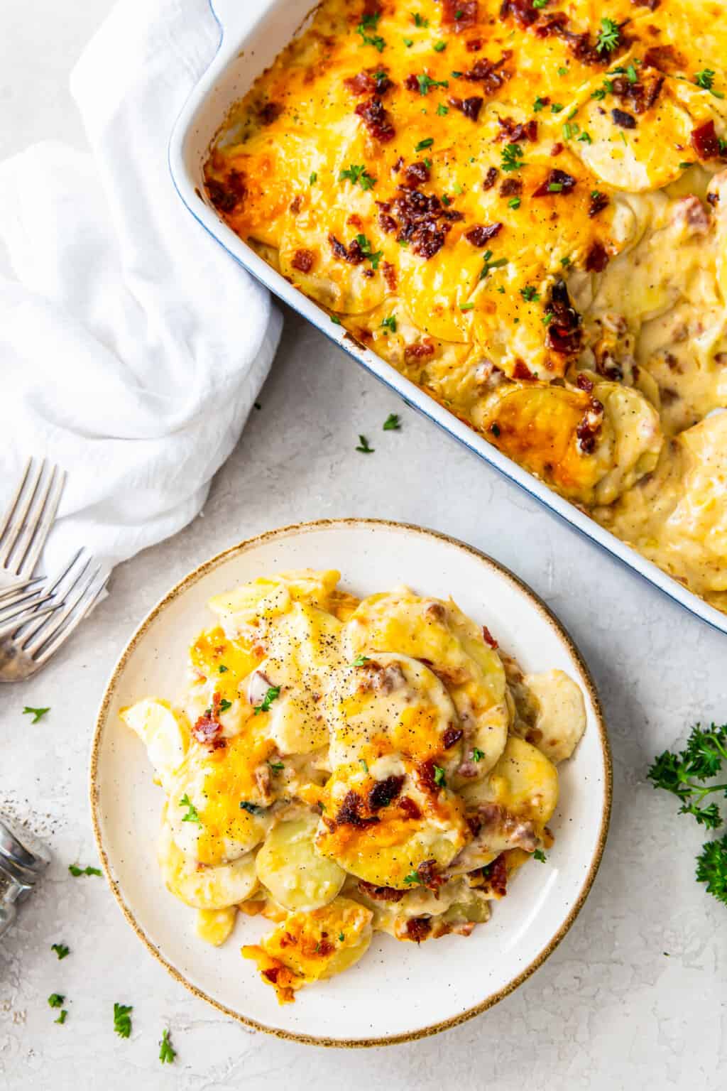 Loaded Scalloped Potatoes - The Cookie Rookie®