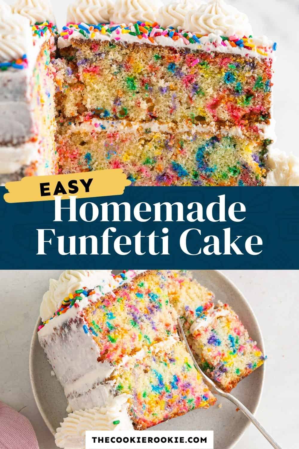 Homemade Funfetti Cake Recipe - The Cookie Rookie®