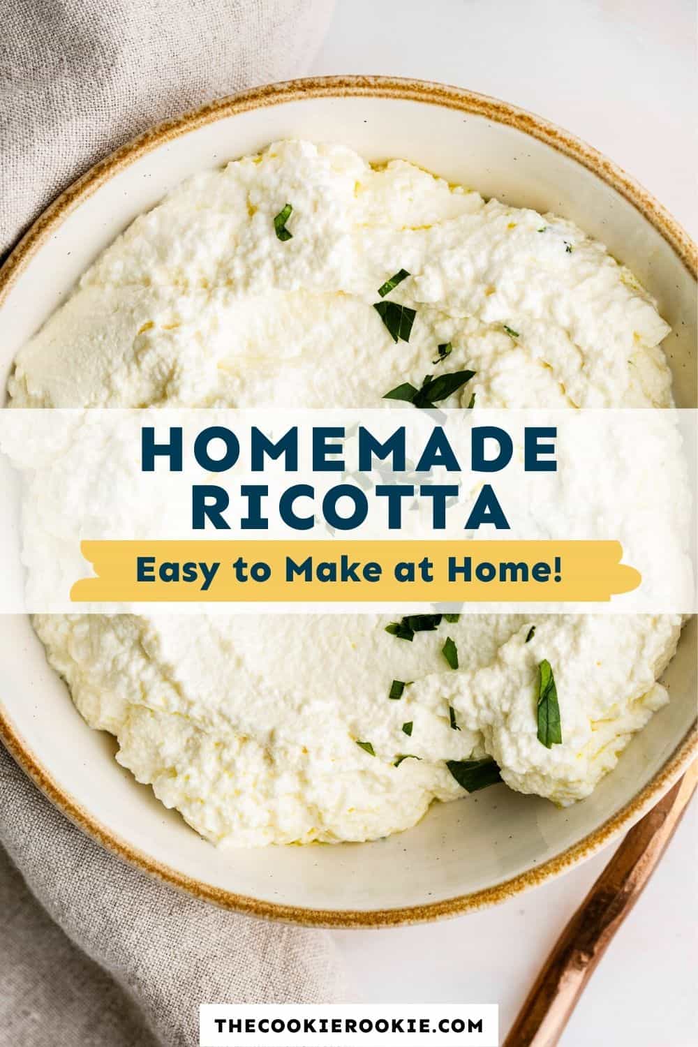 Homemade Ricotta Cheese (Ricotta Recipe) Recipe - The Cookie Rookie®