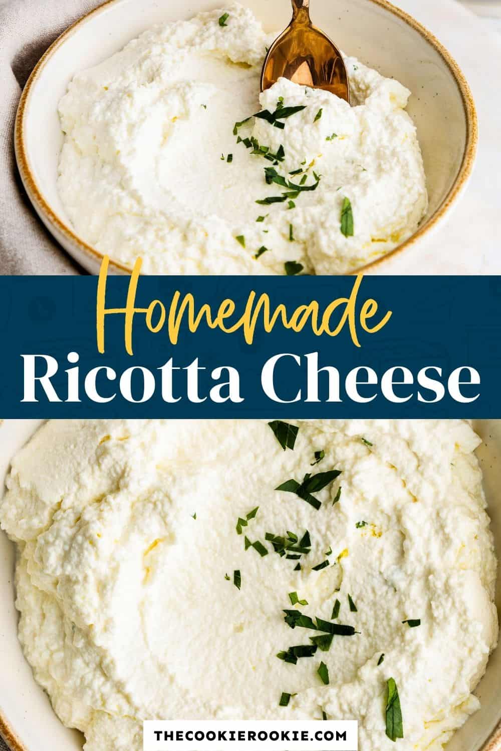 Homemade Ricotta Cheese (Ricotta Recipe) - The Cookie Rookie®