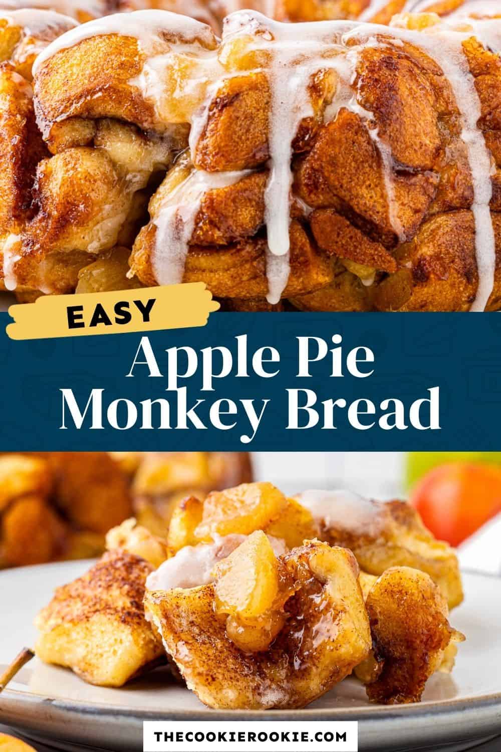 Apple Pie Monkey Bread (3 Ingredients) Recipe - The Cookie Rookie®