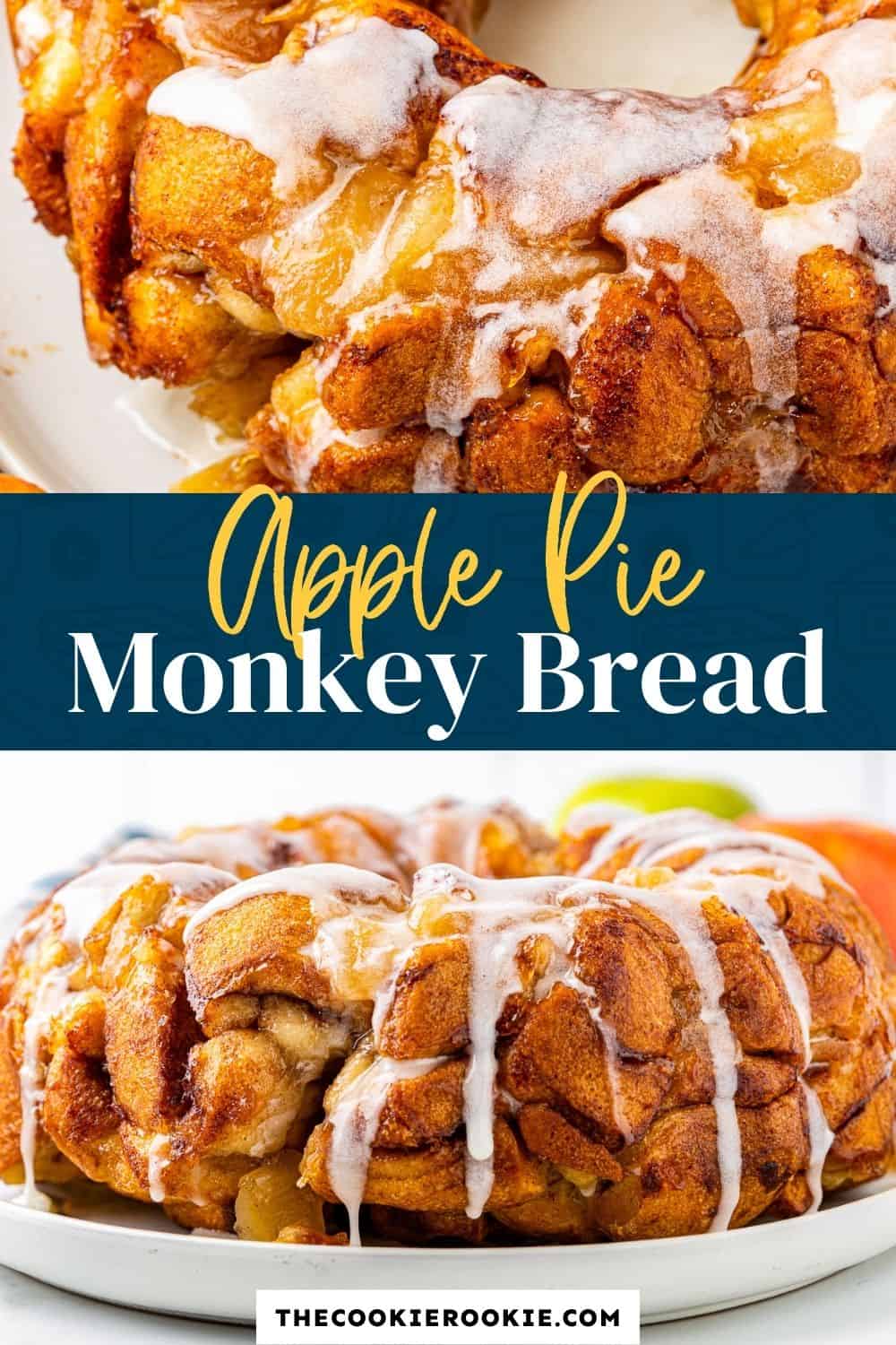 Apple Pie Monkey Bread (3 Ingredients) - The Cookie Rookie®