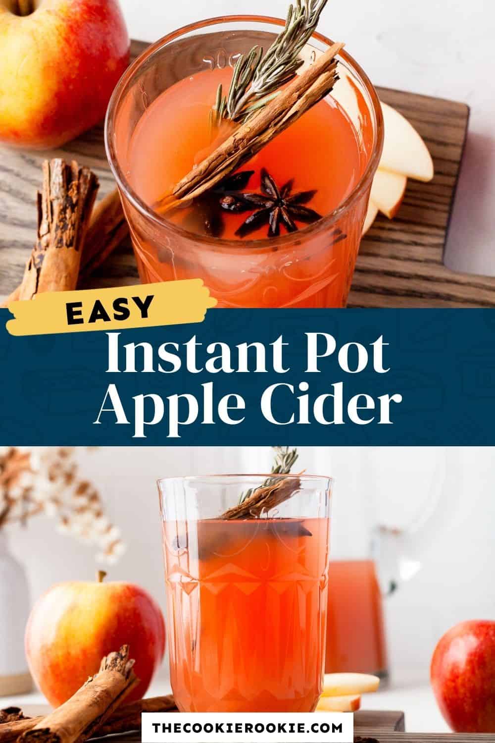 Instant Pot Apple Cider Recipe - The Cookie Rookie®