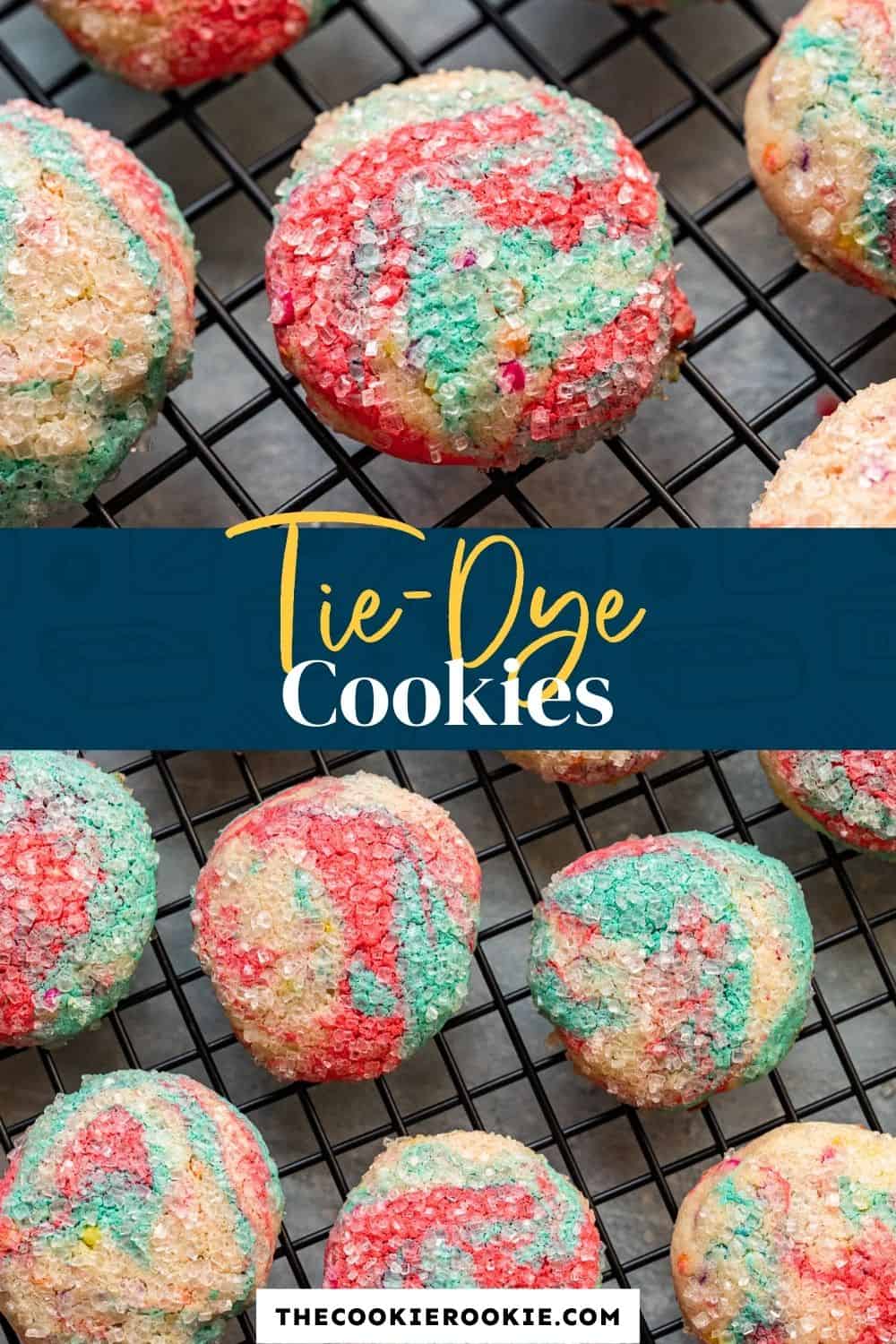 Tie-Dye Cookies (Butter Cookies) - The Cookie Rookie®