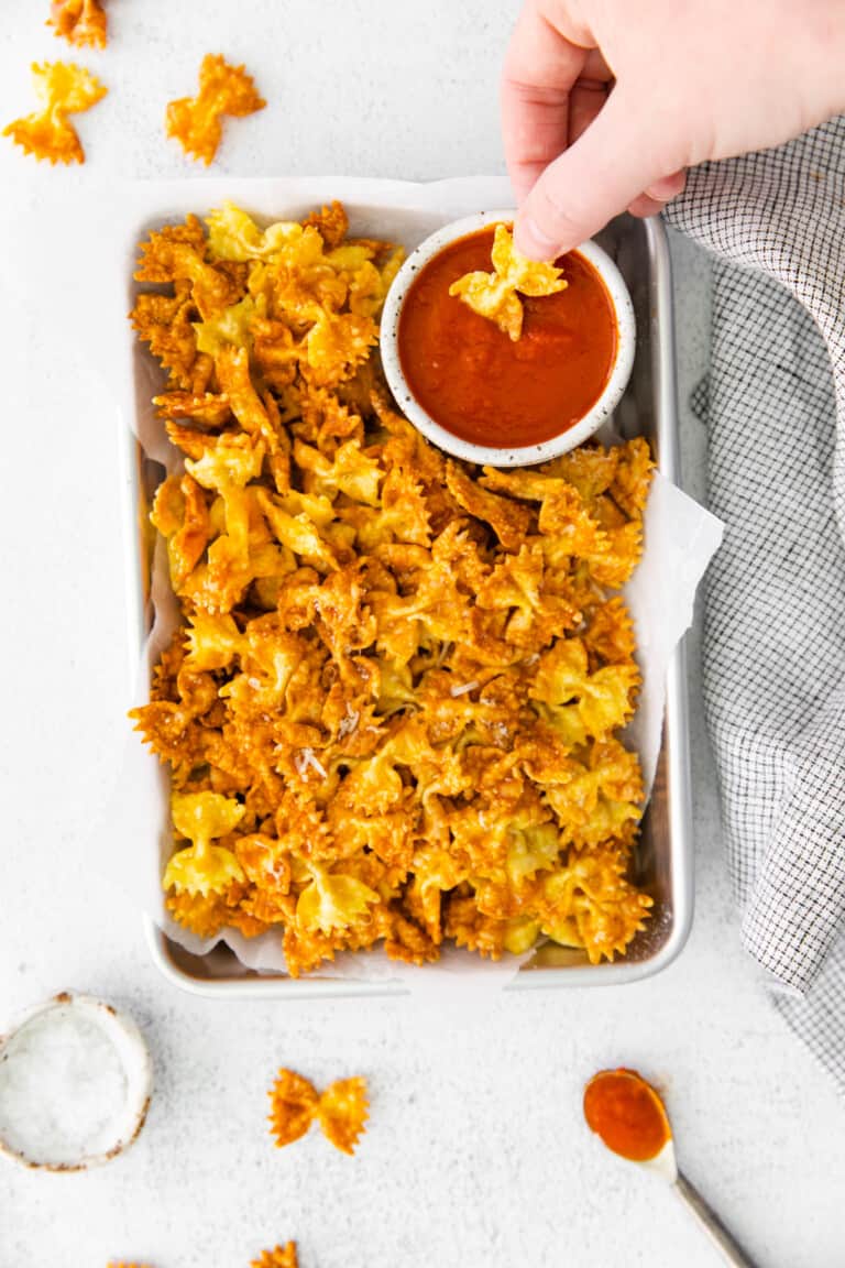 Garlic Parmesan Pasta Chips Recipe - The Cookie Rookie®