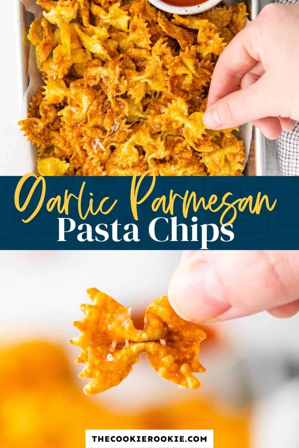 Garlic Parmesan Pasta Chips - The Cookie Rookie®