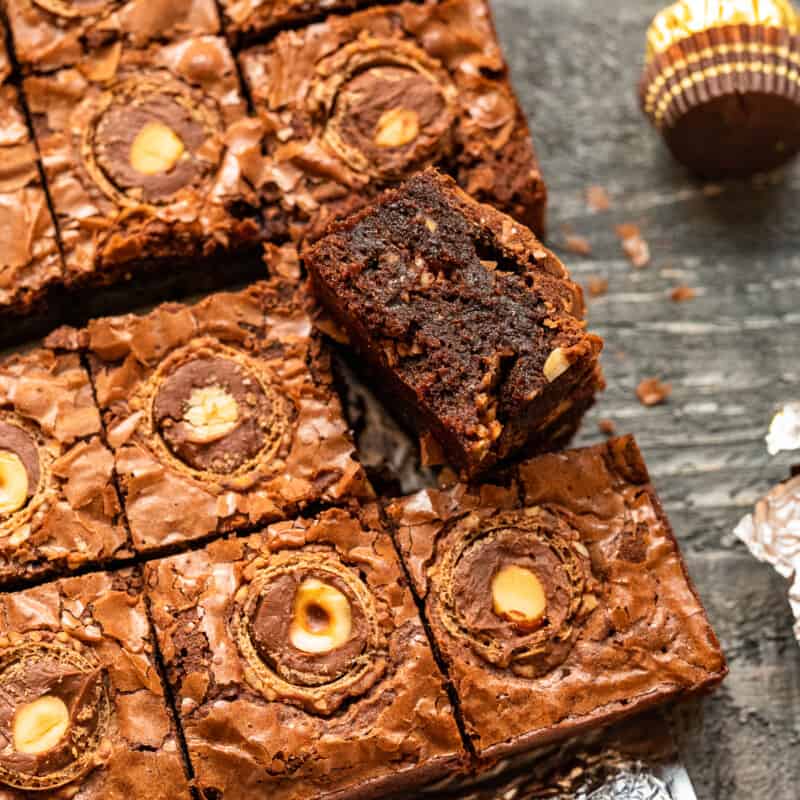 Ferrero Rocher Brownies Recipe - The Cookie Rookie®