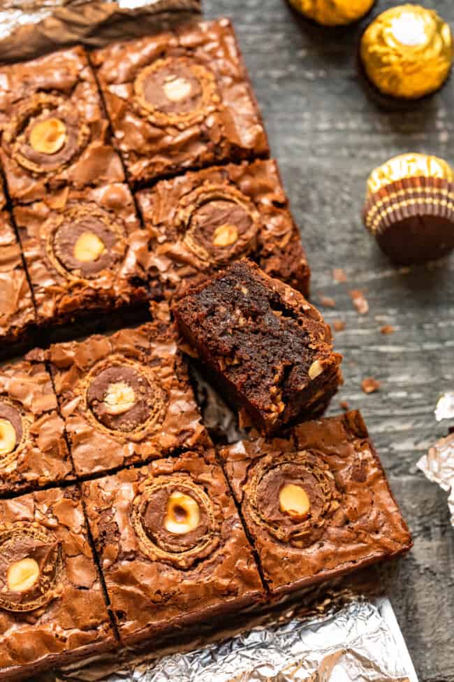 Ferrero Rocher Brownies Recipe - The Cookie Rookie®