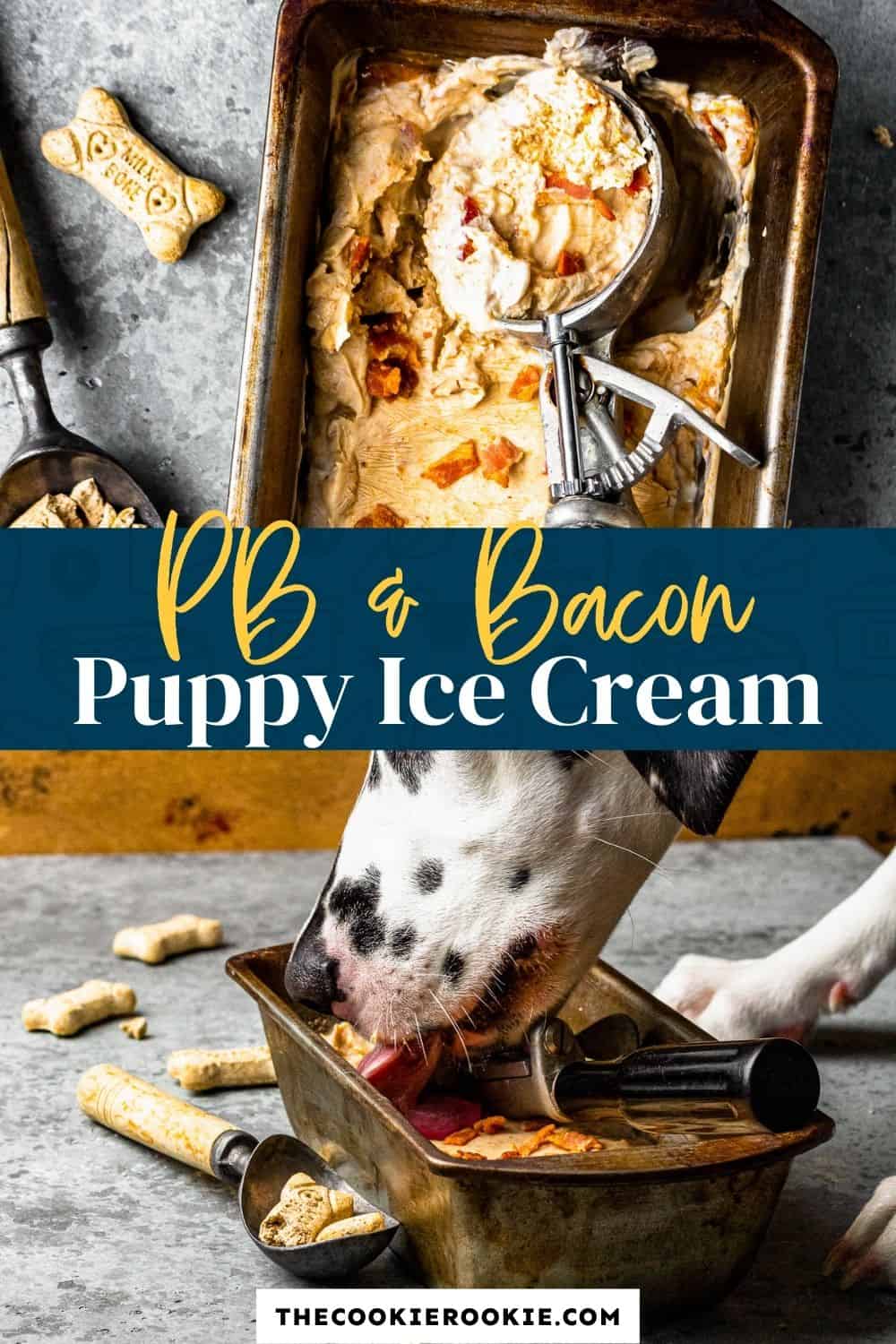 Homemade Dog Ice Cream (Peanut Butter Bacon) - The Cookie Rookie®