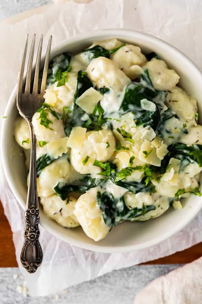 Parmesan Spinach Gnocchi Recipe - The Cookie Rookie®