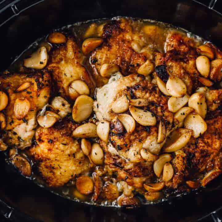 Crockpot 40 Clove Garlic Chicken Recipe - The Cookie Rookie®
