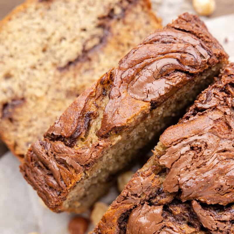 Nutella Banana Bread Recipe - The Cookie Rookie®