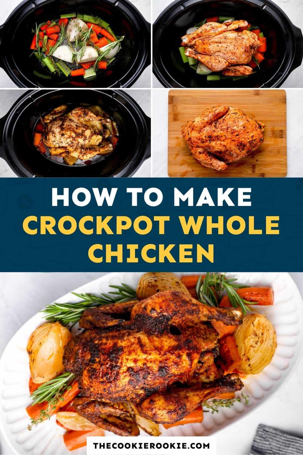 Crockpot Whole Chicken - The Cookie Rookie®