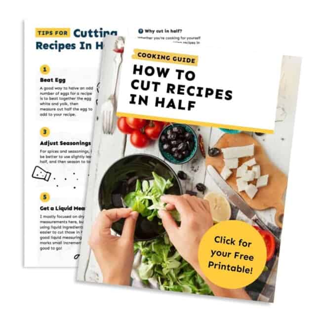 How to Cut Recipes in Half (Chart) - The Cookie Rookie®
