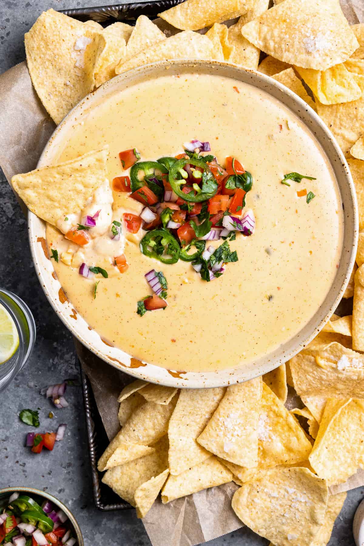 Homemade White Queso - Easy, Cheesy, Restaurant Style!