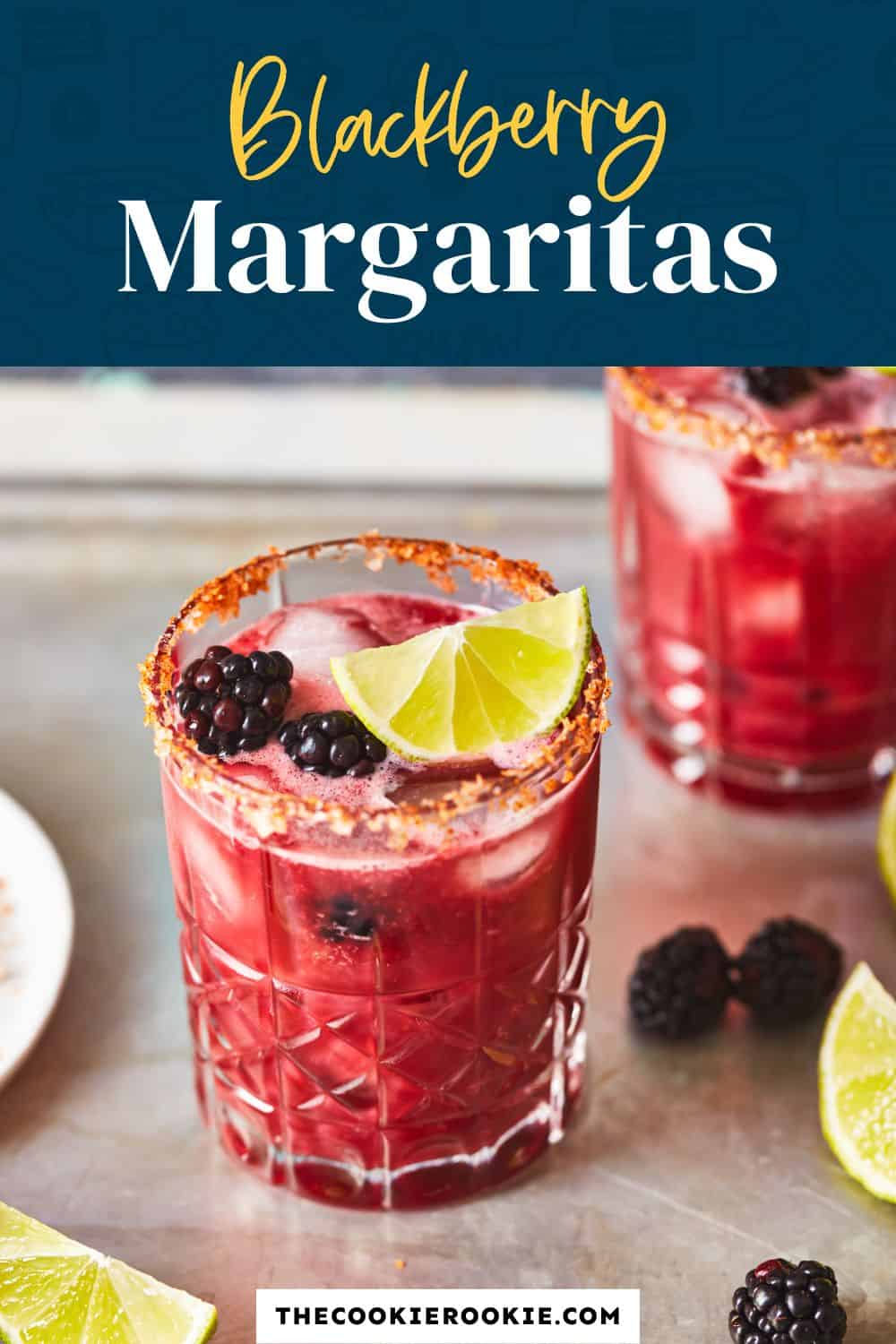 Blackberry Margaritas (Spicy Margarita Recipe) - The Cookie Rookie®