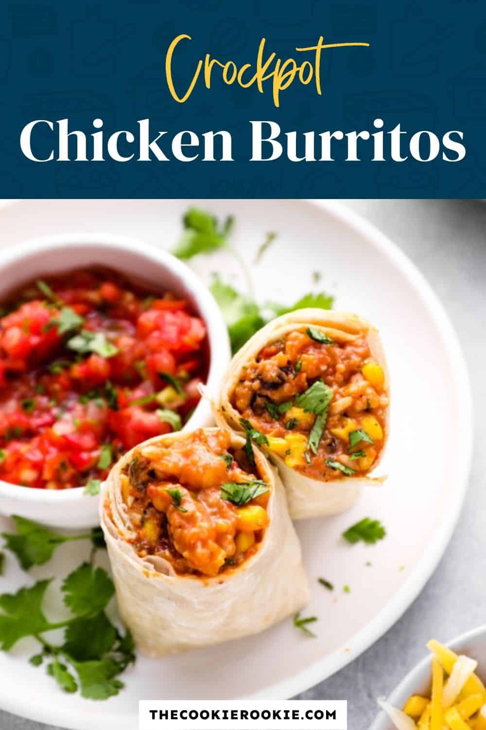 Crockpot Chicken Burritos Recipe - The Cookie Rookie®