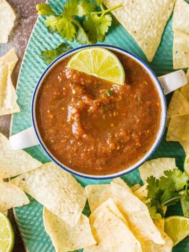 Easy Homemade Salsa (Blender Salsa) Recipe - The Cookie Rookie®