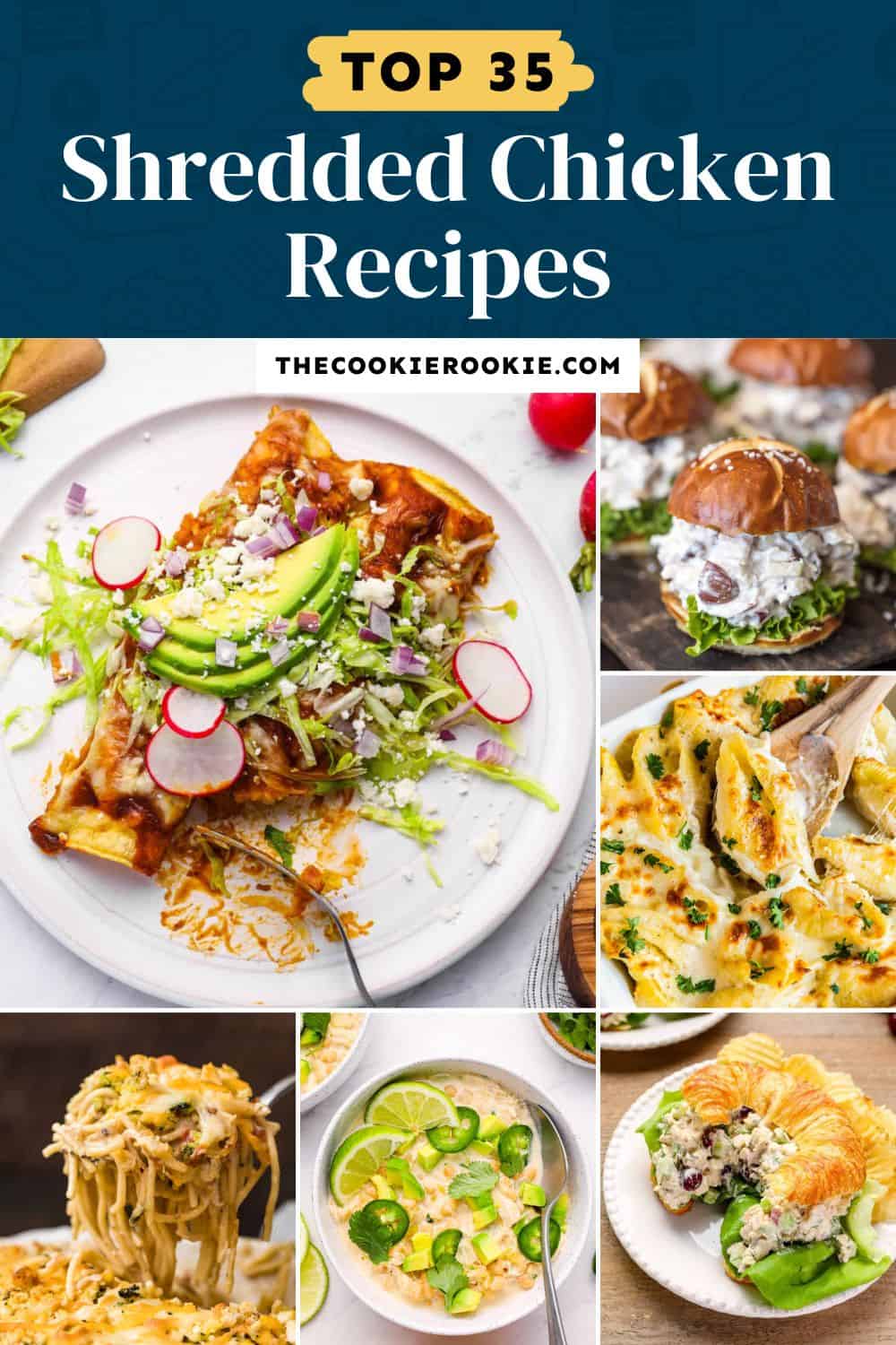 35 Shredded Chicken Recipes - The Cookie Rookie®