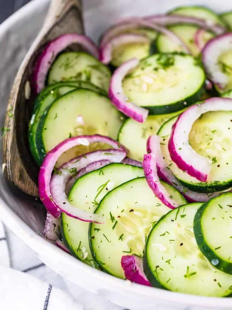 Cucumber Onion Salad Recipe - The Cookie Rookie®