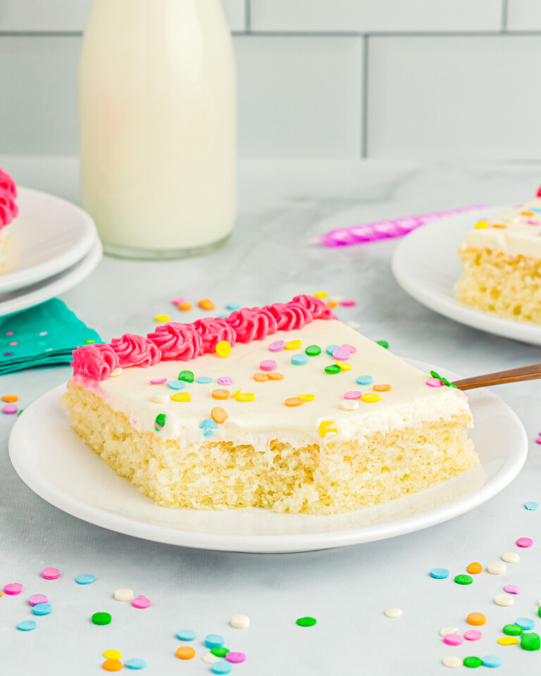 Vanilla Sheet Cake Recipe - The Cookie Rookie®