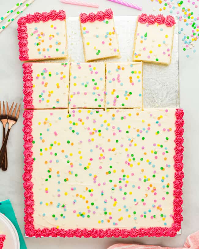 Vanilla Sheet Cake Recipe - The Cookie Rookie®