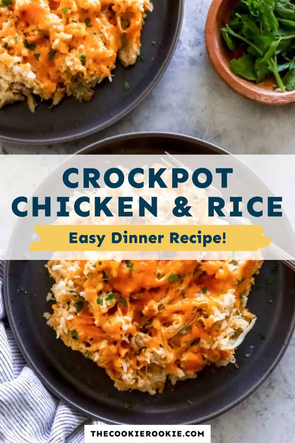 Crockpot Chicken and Rice Recipe - The Cookie Rookie®