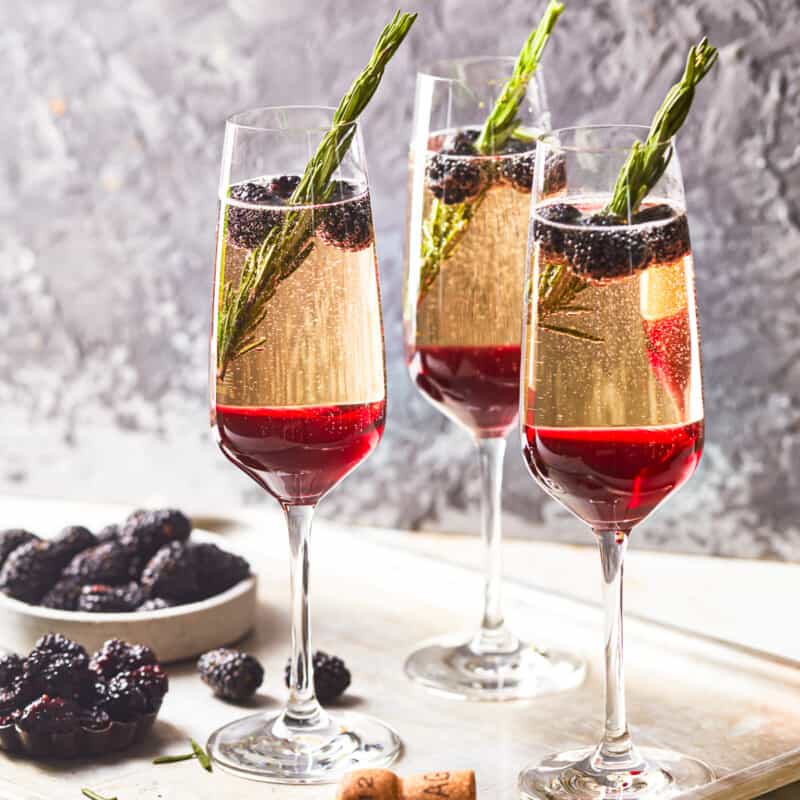 Blackberry Champagne Cocktail Recipe - The Cookie Rookie®