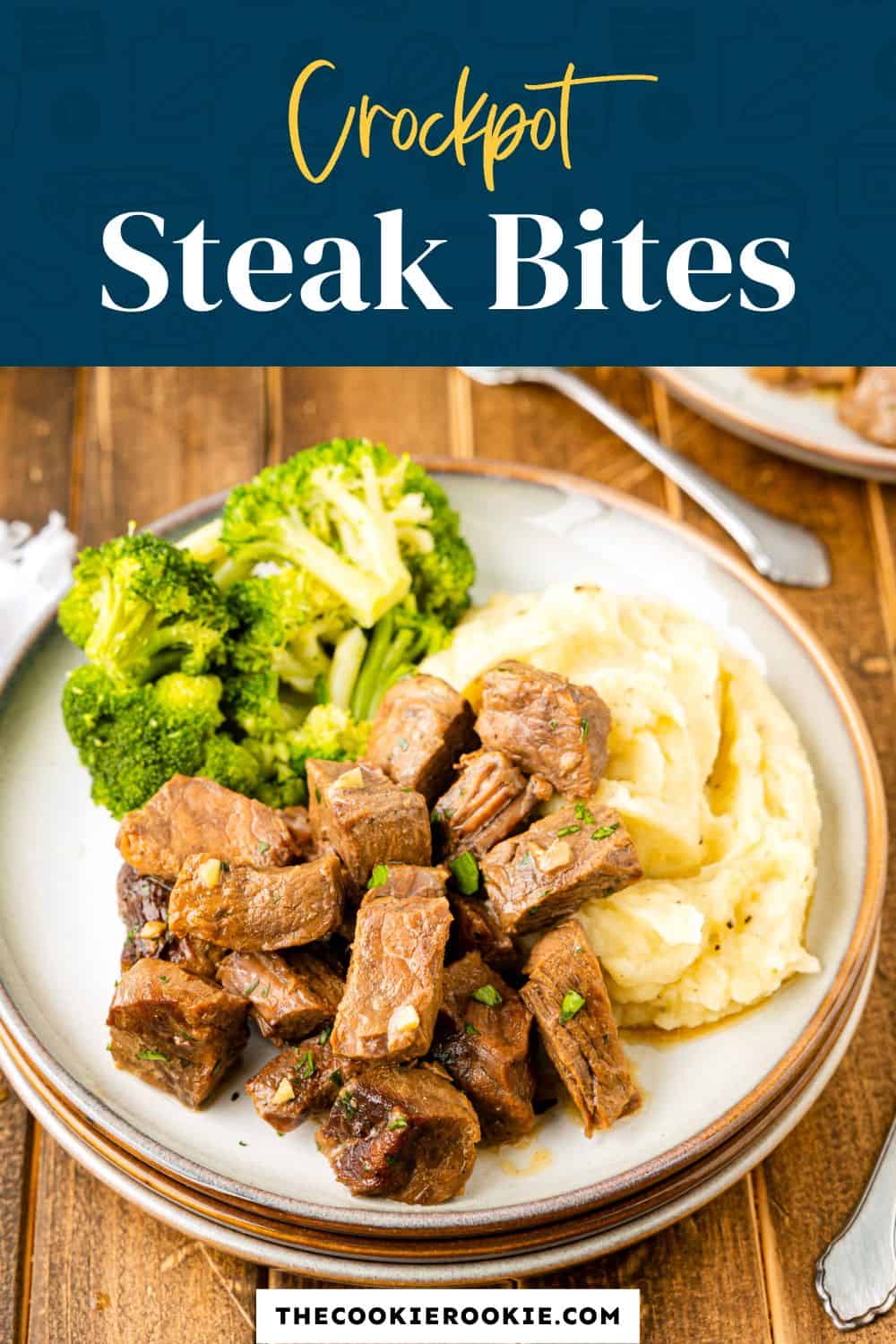 Crockpot Steak Bites Recipe - The Cookie Rookie®