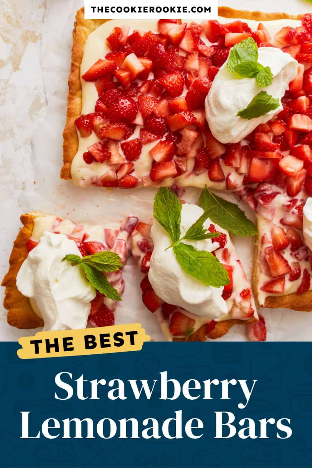 Strawberry Lemonade Bars Recipe - The Cookie Rookie®