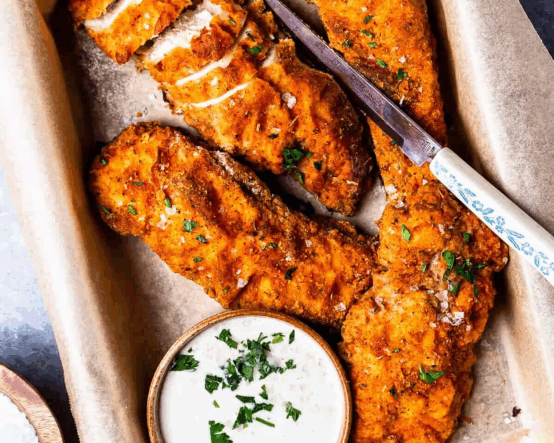 Oven Fried Rooster Breast Recipe - Burgers Recipe | All rights reserved.