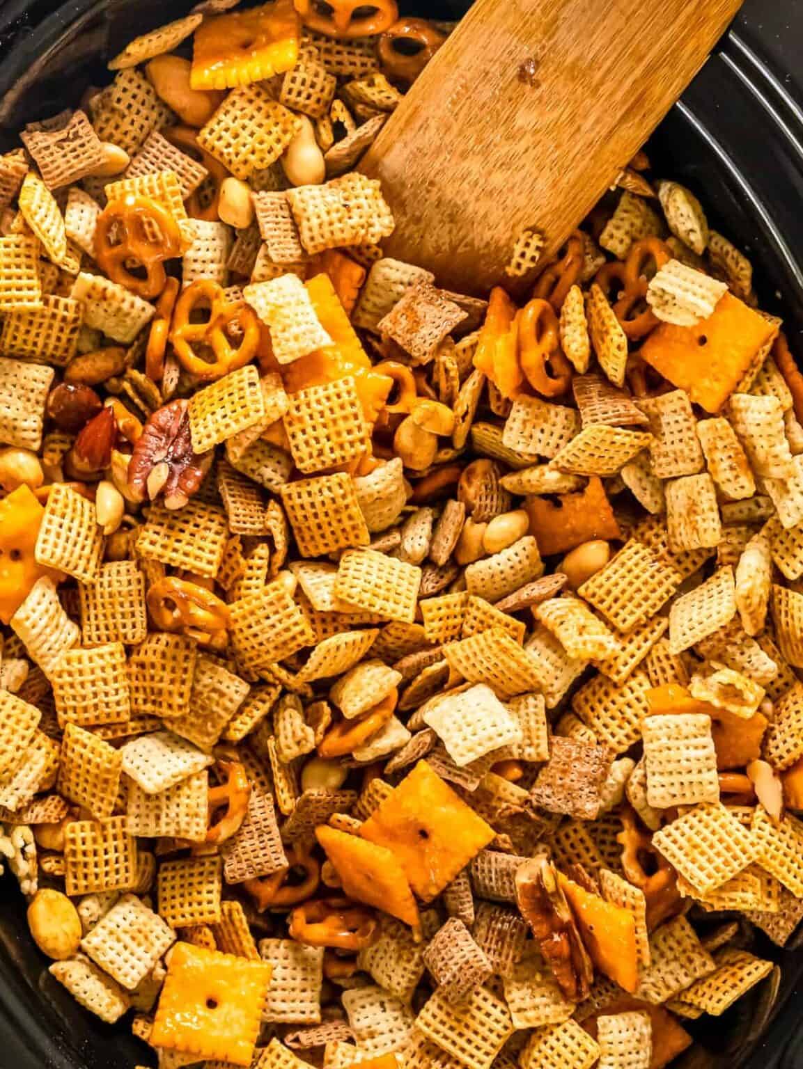 Crockpot Chex Mix Recipe - The Cookie Rookie®
