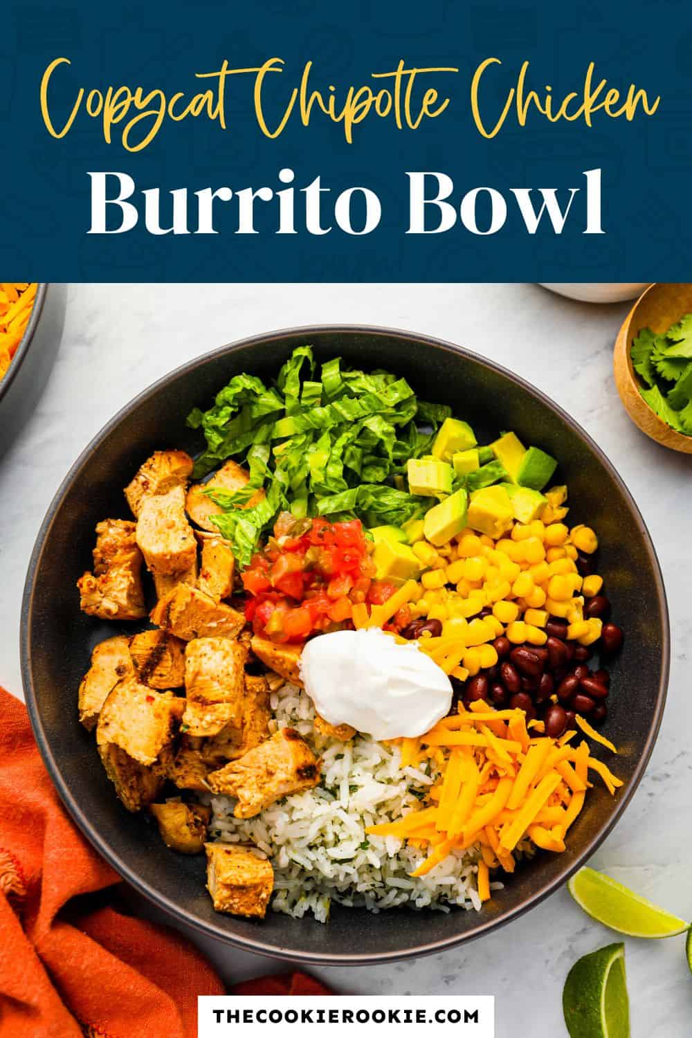 Chicken Burrito Bowl Recipe (Copycat Chipotle Chicken) - The Cookie Rookie®