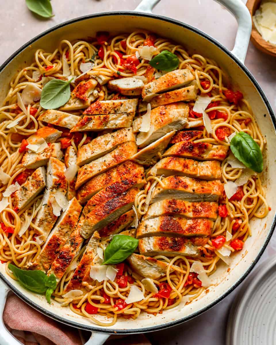 Bruschetta Chicken Pasta Recipe - The Cookie Rookie®
