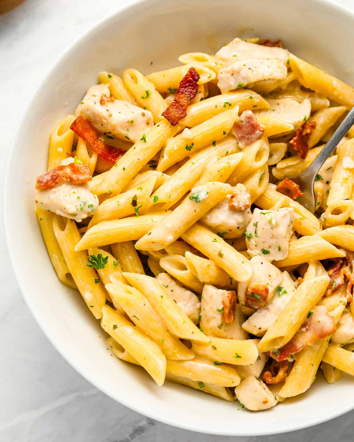 Chicken Bacon Ranch Pasta - The Cookie Rookie®