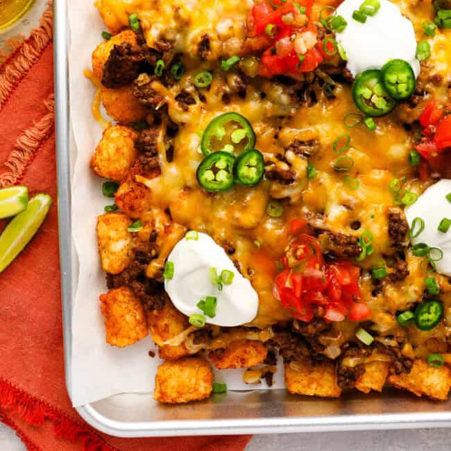 Loaded Tater Tots Recipe (Totchos) - The Cookie Rookie®