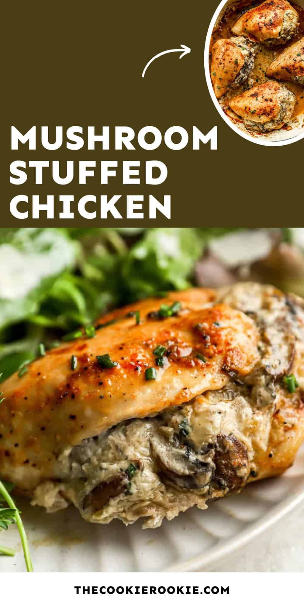 Mushroom Stuffed Chicken Breast Recipe - The Cookie Rookie®