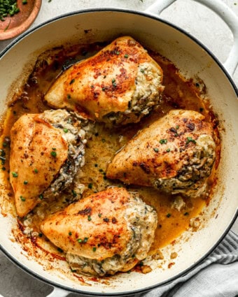 Mushroom Stuffed Chicken Breast Recipe - The Cookie Rookie®